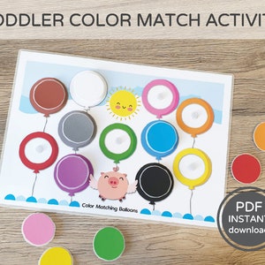 Color Matching Busy Book Activity, Colour Sorting Printable, Homeschool ...