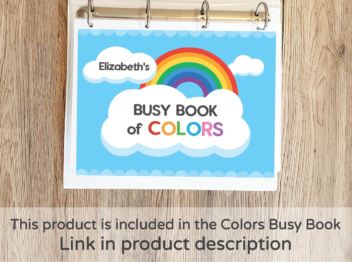 Color Matching Busy Book Activity Colour Sorting Printable - Etsy