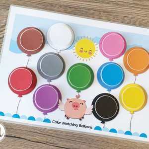 Color Matching Busy Book Activity, Colour Sorting Printable, Homeschool ...