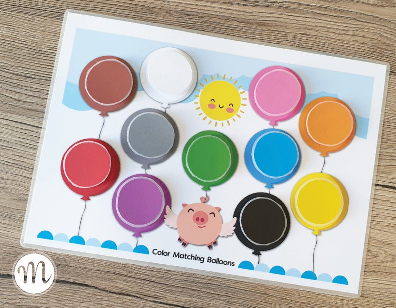 Color Matching Busy Book Activity Colour Sorting Printable - Etsy