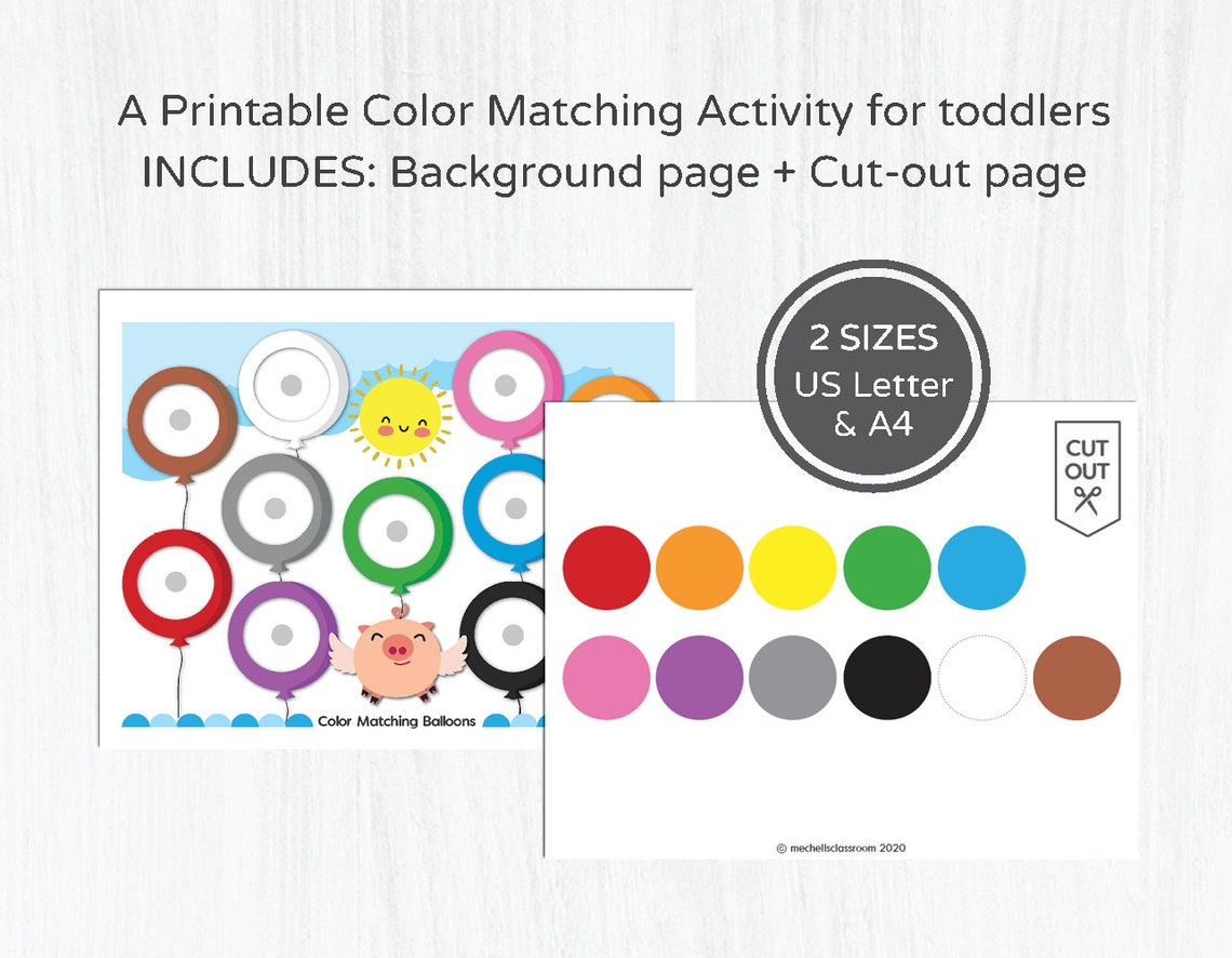 Color Matching Busy Book Activity Colour Sorting Printable - Etsy