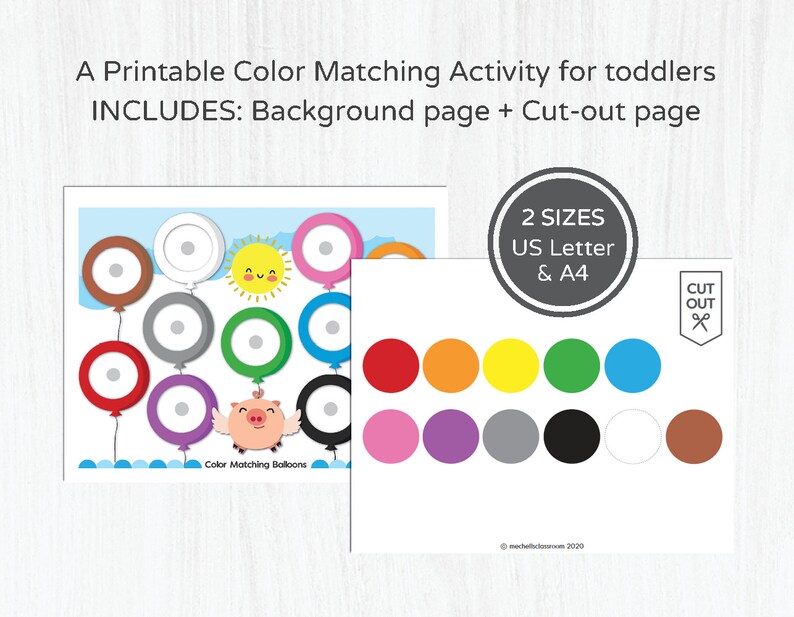 Color Matching Busy Book Activity Colour Sorting Printable - Etsy