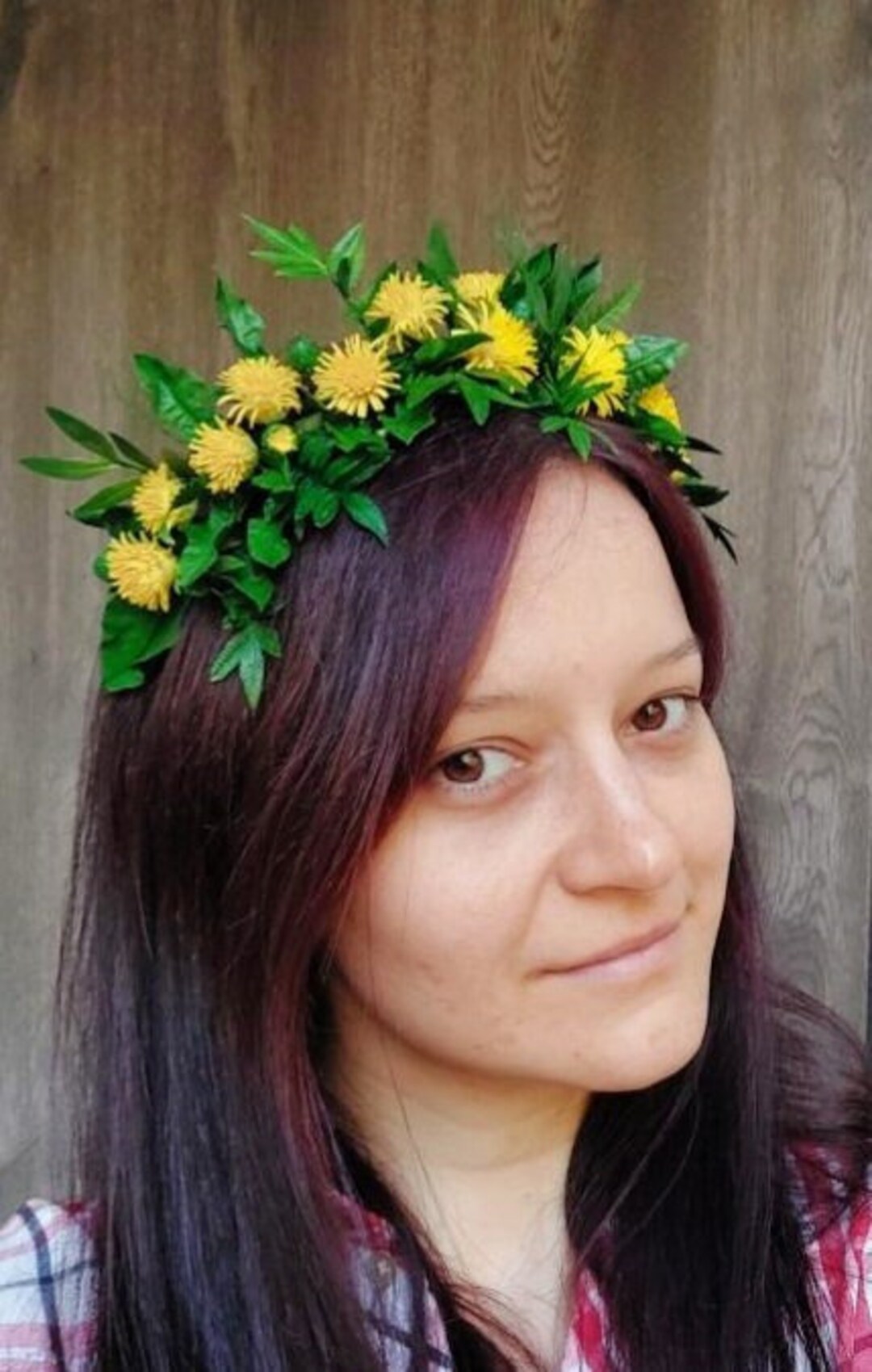 Dandelion Floral Headband Yellow Dandelion Headpiece Yellow Hair Crown ...
