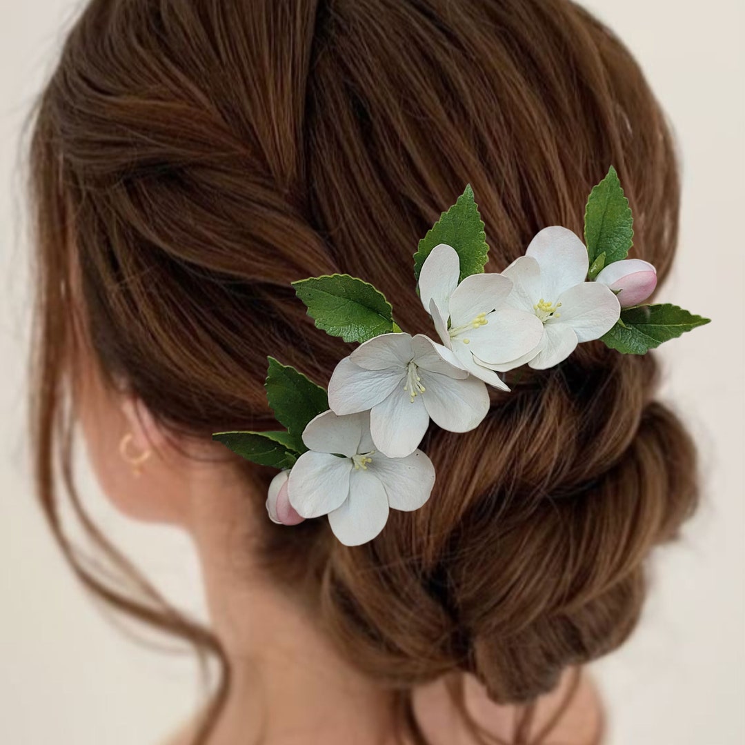 Apple Tree Blossom Hair Pin Bobby With Apple-colored Hair Flower Hair ...