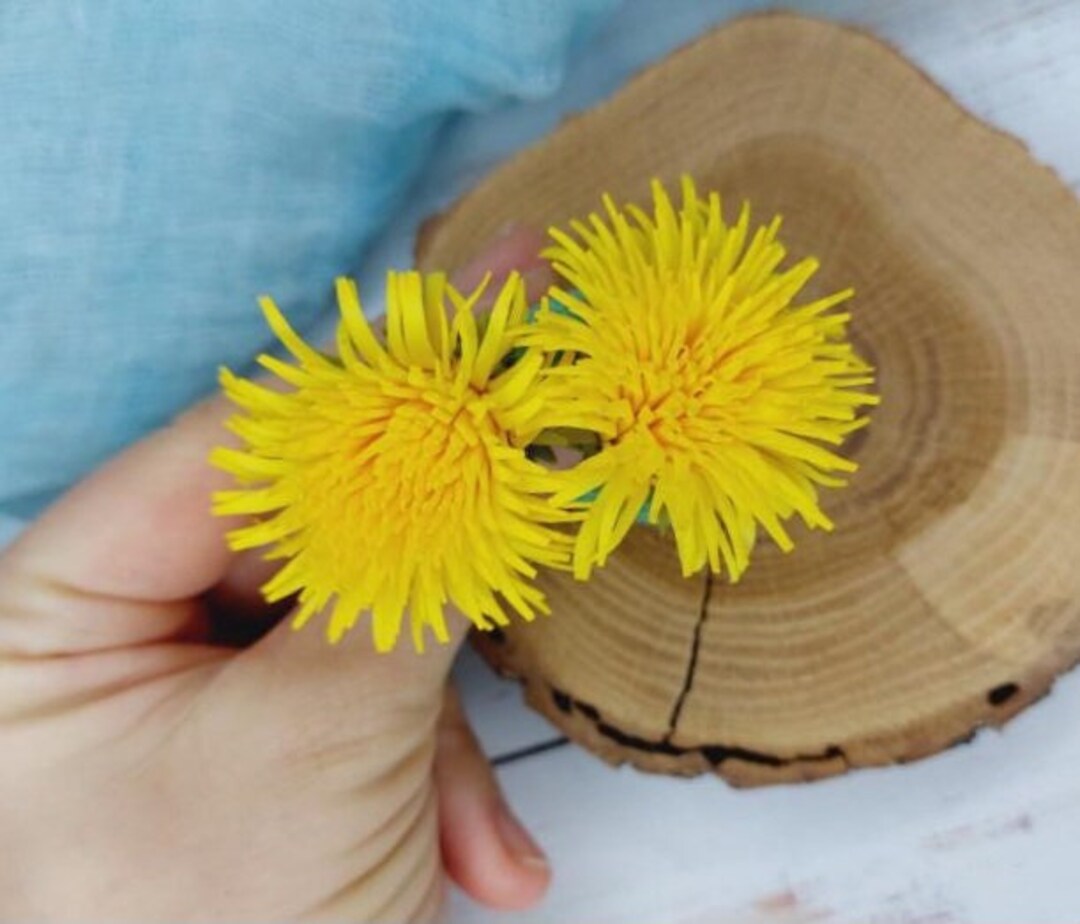 Dandelion Floral Hair Ties Baby Girl Dandelion Hair Ties Yellow ...