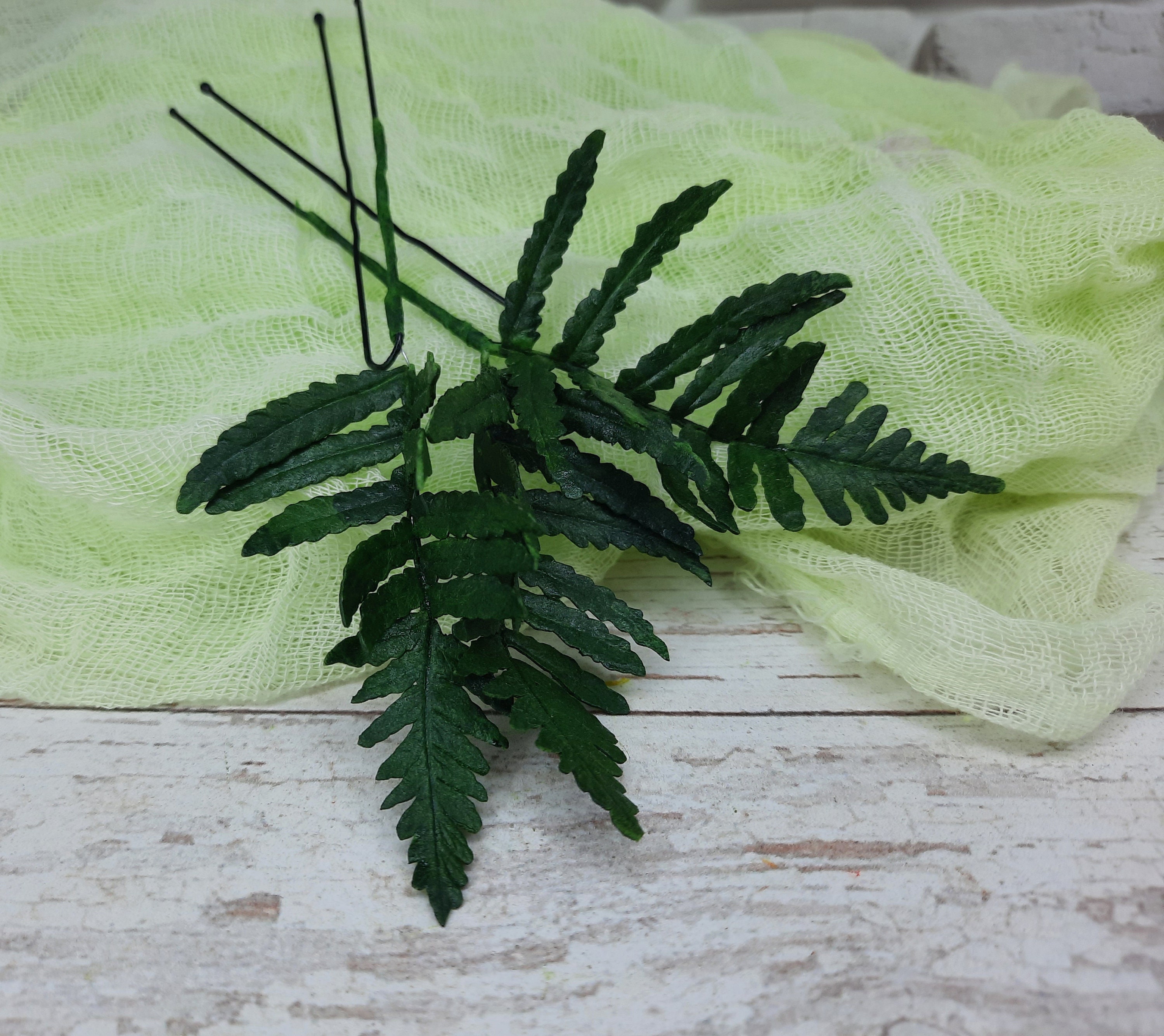 Fern Hair Pin Greenery Floral Hair Pin Bridal Green Head Piece | Etsy