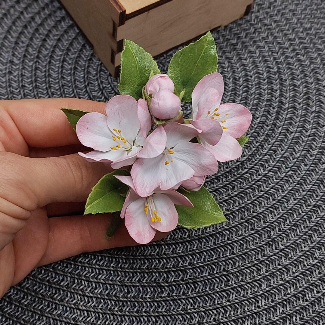 Apple Blossom Flower Boutonniere Cherry Blossom Boutonniere Spring ...