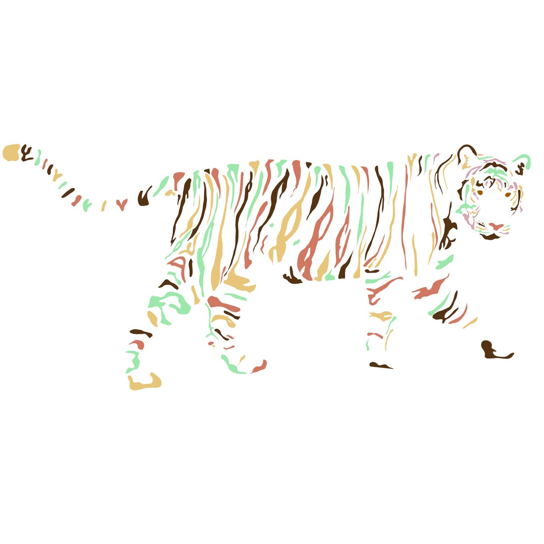 Colorful Tiger Print - Etsy
