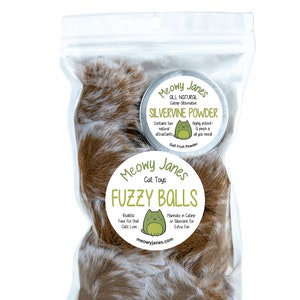 Fuzzy Ball Cat Toys 10 Pack | Catnip & Silvervine Faux Fur Pom Poms - Etsy
