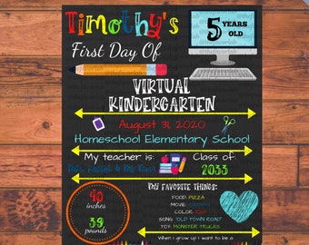 Customizable First Day of School Poster includes Shipping - Etsy