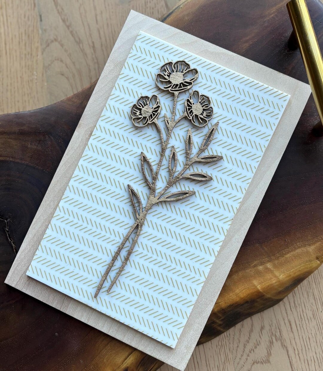 Boho Gold Floral Wall Decor - Etsy