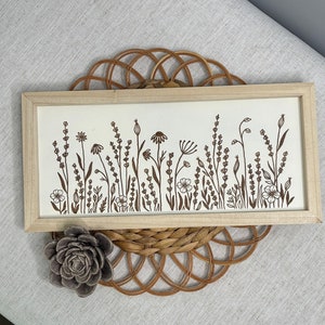 Boho Wildflower Floral Wall Art - Etsy