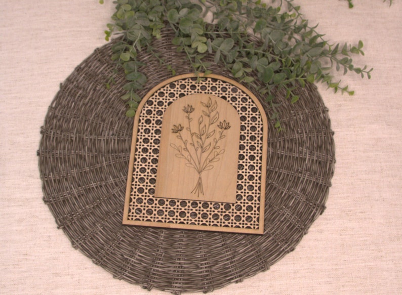 Rattan Floral Arch Wall Hanger, Arch Wall Decor, Floral Decor, Rattan ...