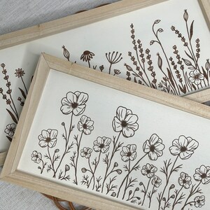 Boho Wildflower Floral Wall Art - Etsy