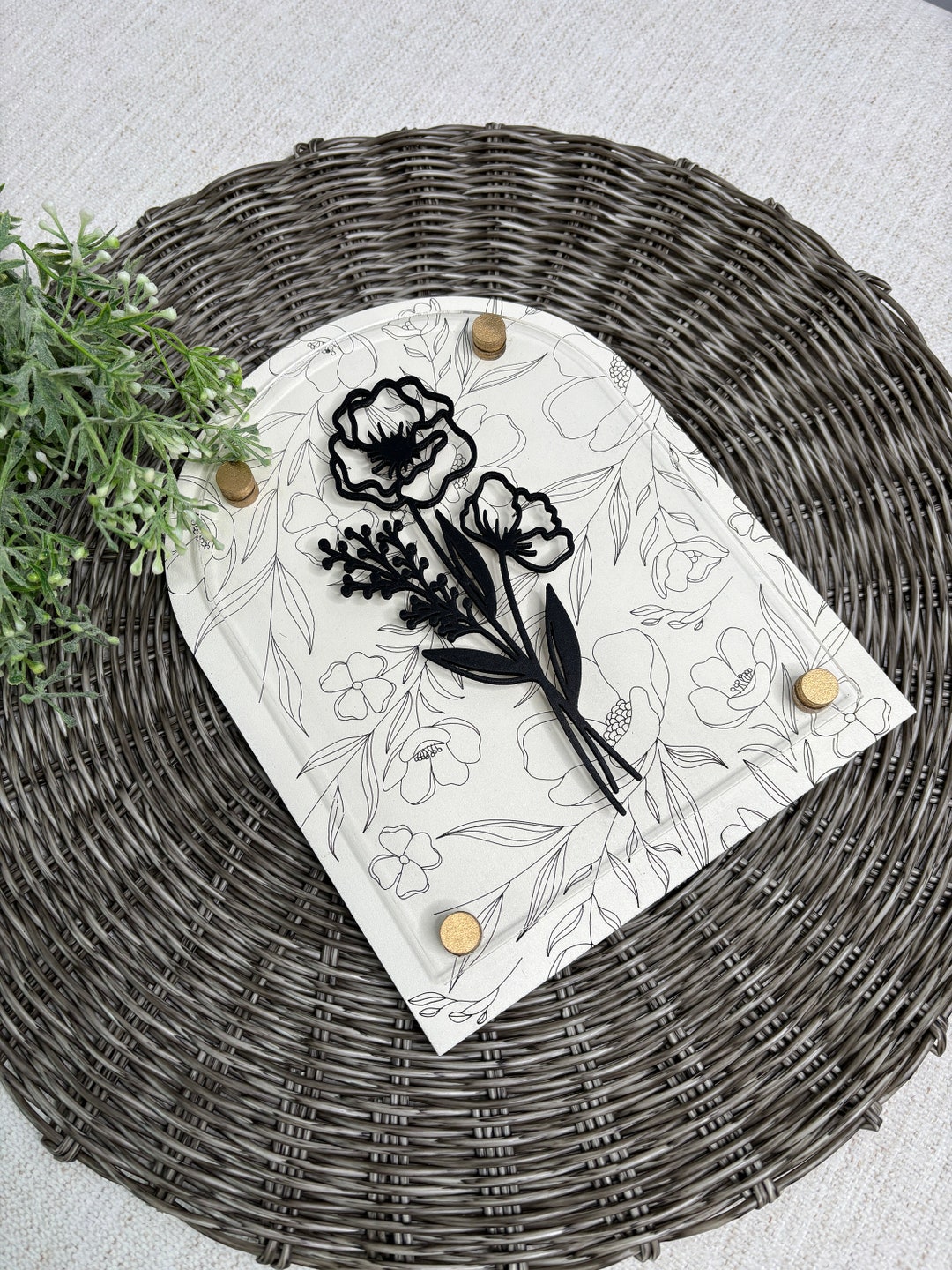 Floral Arch, Two Tiered Floral Sign - Etsy