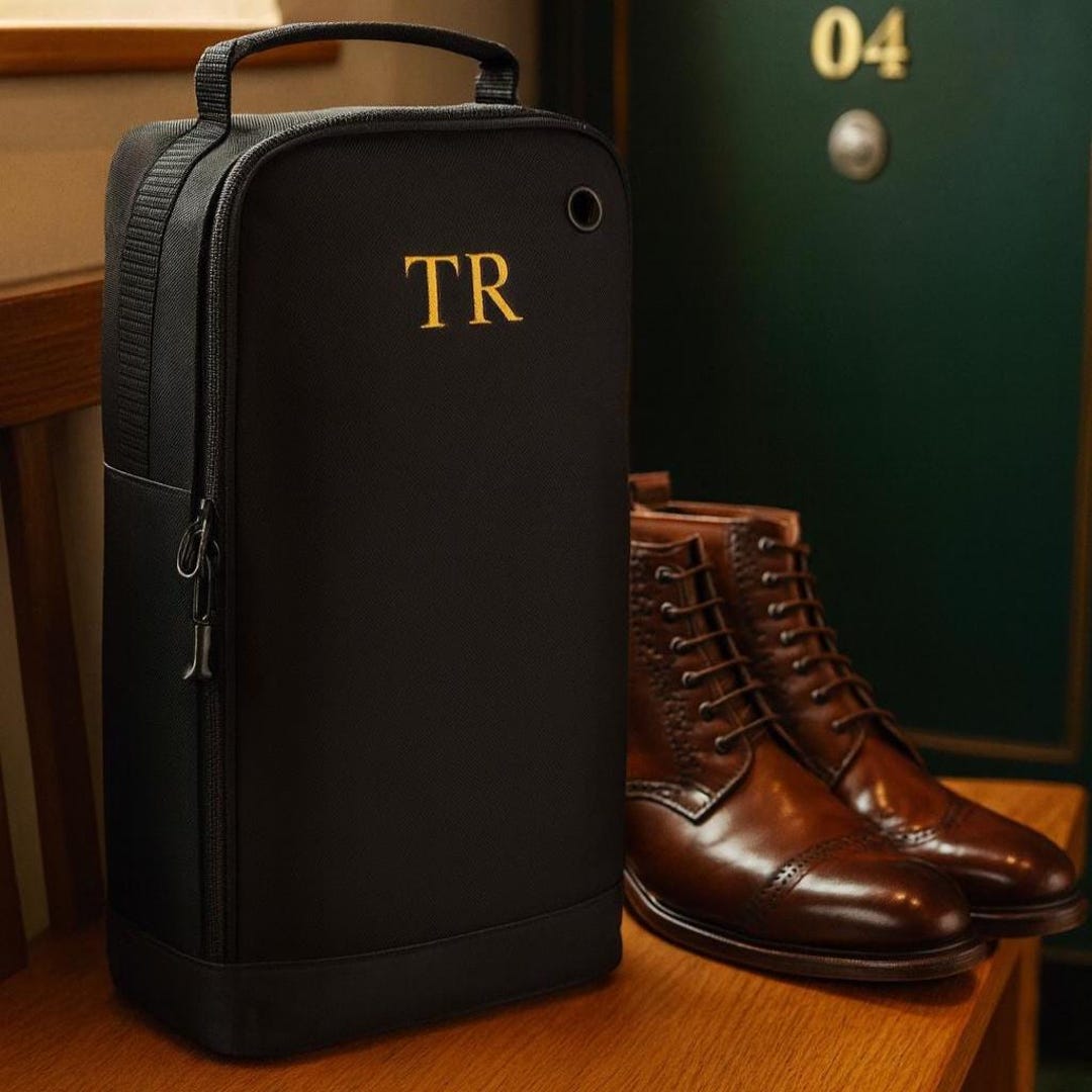 Men’s Personalised Boot Bag, Water-resistant Shoe Bag, Golf, Gym or ...