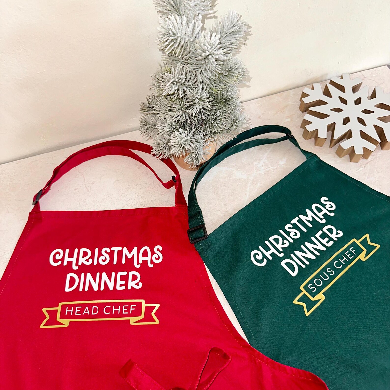Personalised Christmas Apron, Head Chef Christmas Dinner Apron, Baking ...