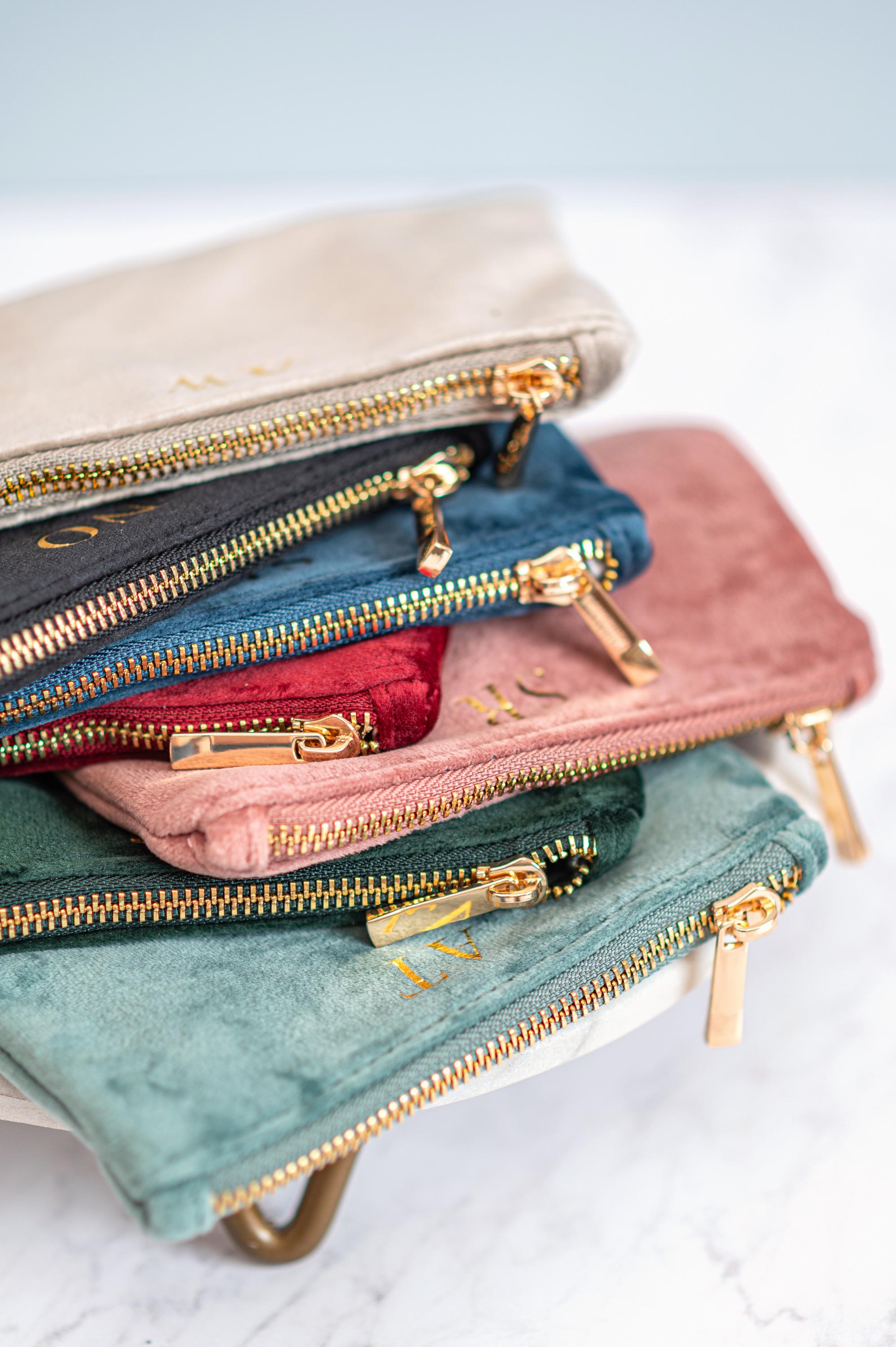 Luxury Personalised Velvet Coin Purse, Gemstone Bags, Gifts for Her ...