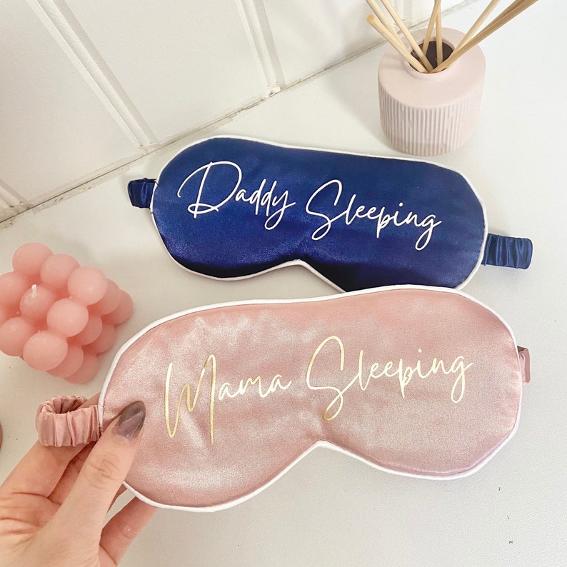 Personalised Luxury Eye Mask, Customised Bride Sleep Mask, Mummy ...