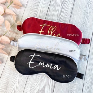 Personalised Luxury Eye Mask, Customised Bride Sleep Mask, Bridesmaid ...