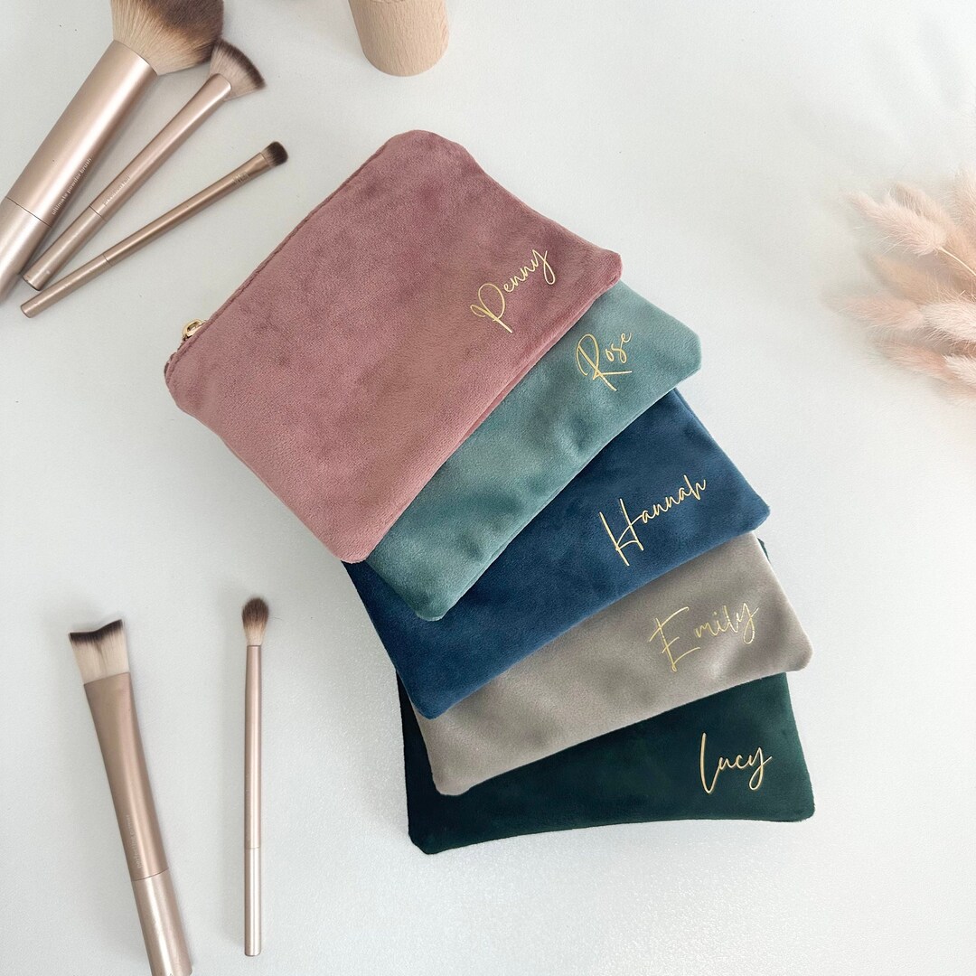 Luxury Personalised Velvet Coin Purse, Gemstone Bags, Gifts for Her ...