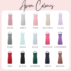 Personalised Apron, Cute Floral Design, Baking Gifts, Cooking Gift ...