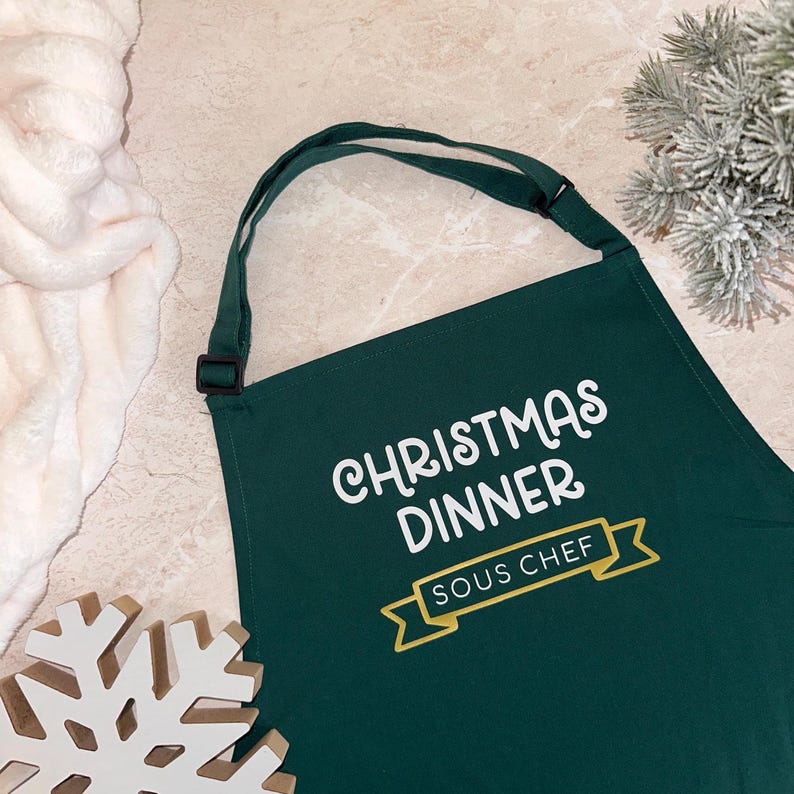 Personalised Christmas Apron, Head Chef Christmas Dinner Apron, Baking ...