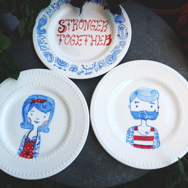 Illustration Plates - Etsy