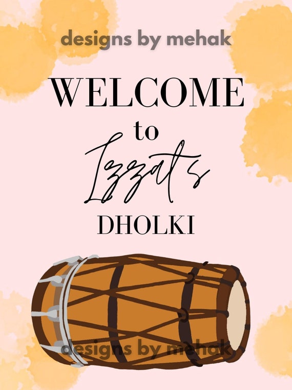 Dholki/wedding Event Digital Poster | Etsy