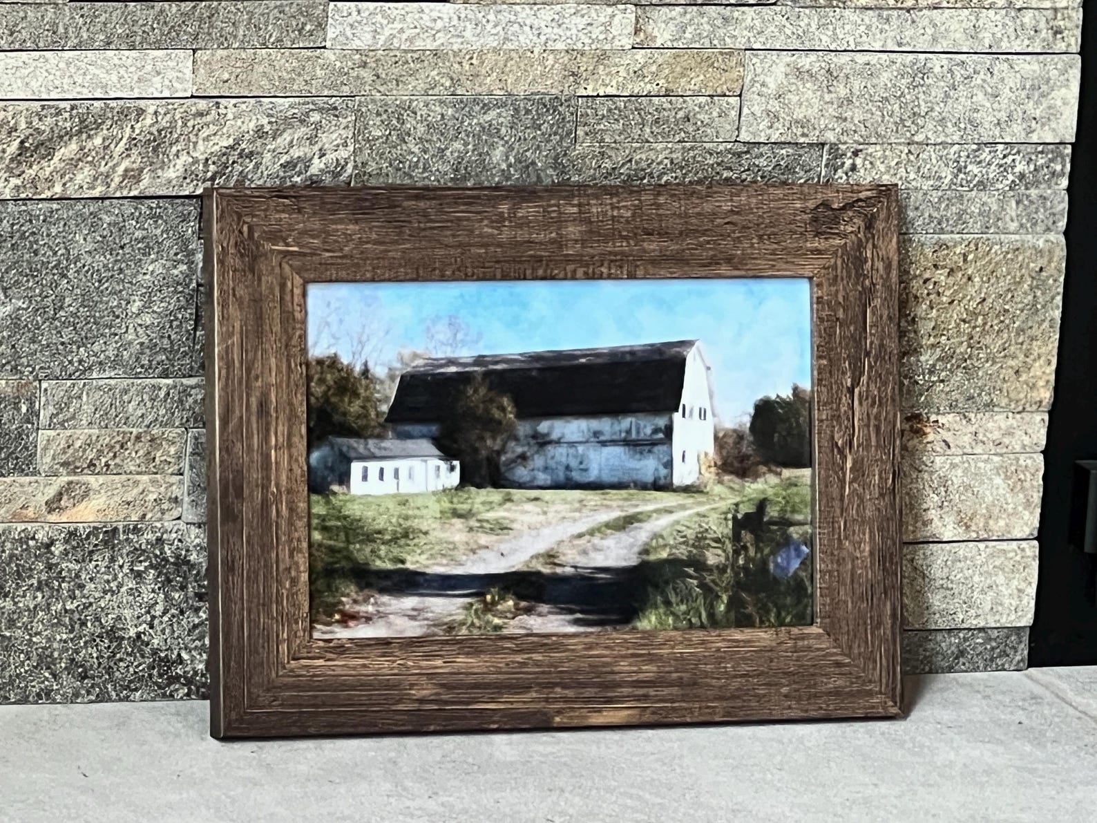 White Barn Landscape Print, Farmhouse Decor, Michigan Barns Collection ...