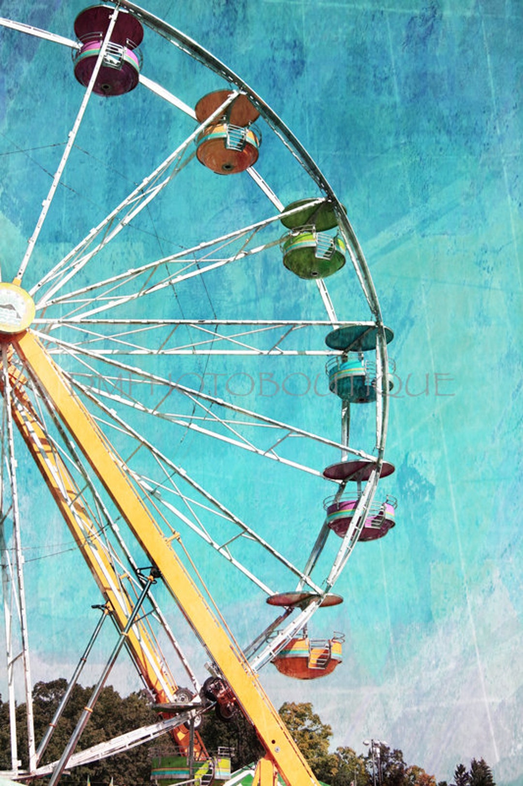 Ferris Wheel Print, Ferris Wheel Canvas, Ferris Wheel Art, Ferris Wheel ...