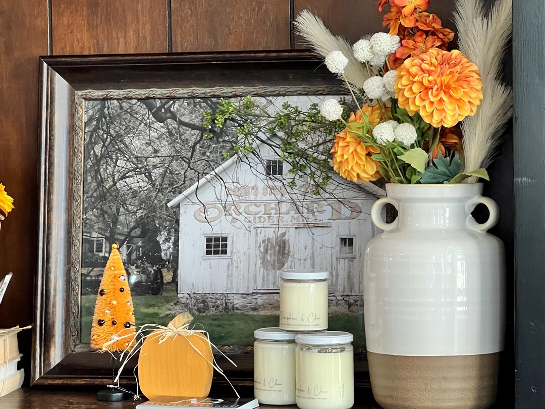 White Barn Print, Rustic Farmhouse Decor, Country Landscape - Etsy