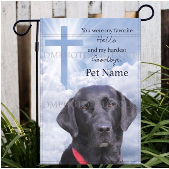 Custom Black Lab Memorial Garden Flag Black Lab Memorial | Etsy