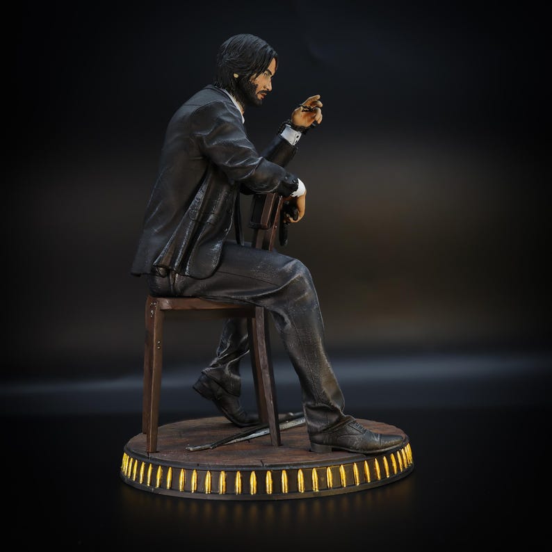 John Wick 4 Painted High Quality Art Figure Statue Figurines, Birthday ...