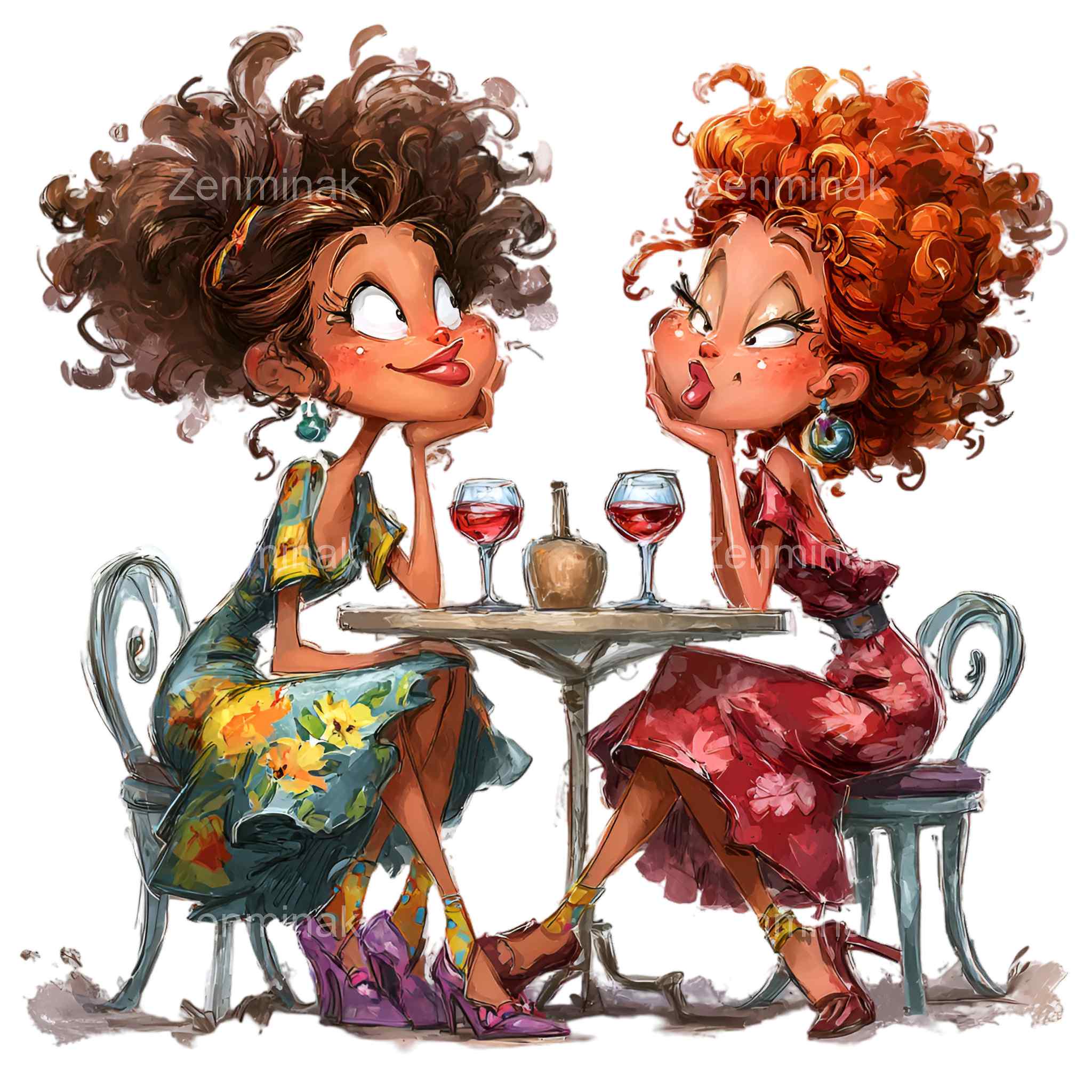 16 PNG Wine Girls Friends – Funny Ladies Clipart – PNG for Girls Crafts ...
