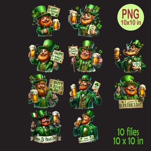 Leprechaun Clipart, St. Patricks Day Clipart Illustration, Clover ...