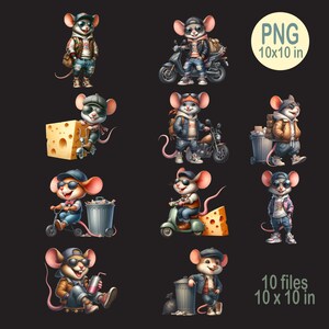 Cool Biker Mouse Digital Art PNG 10 Trendy Mouse With Scooter, Leather ...