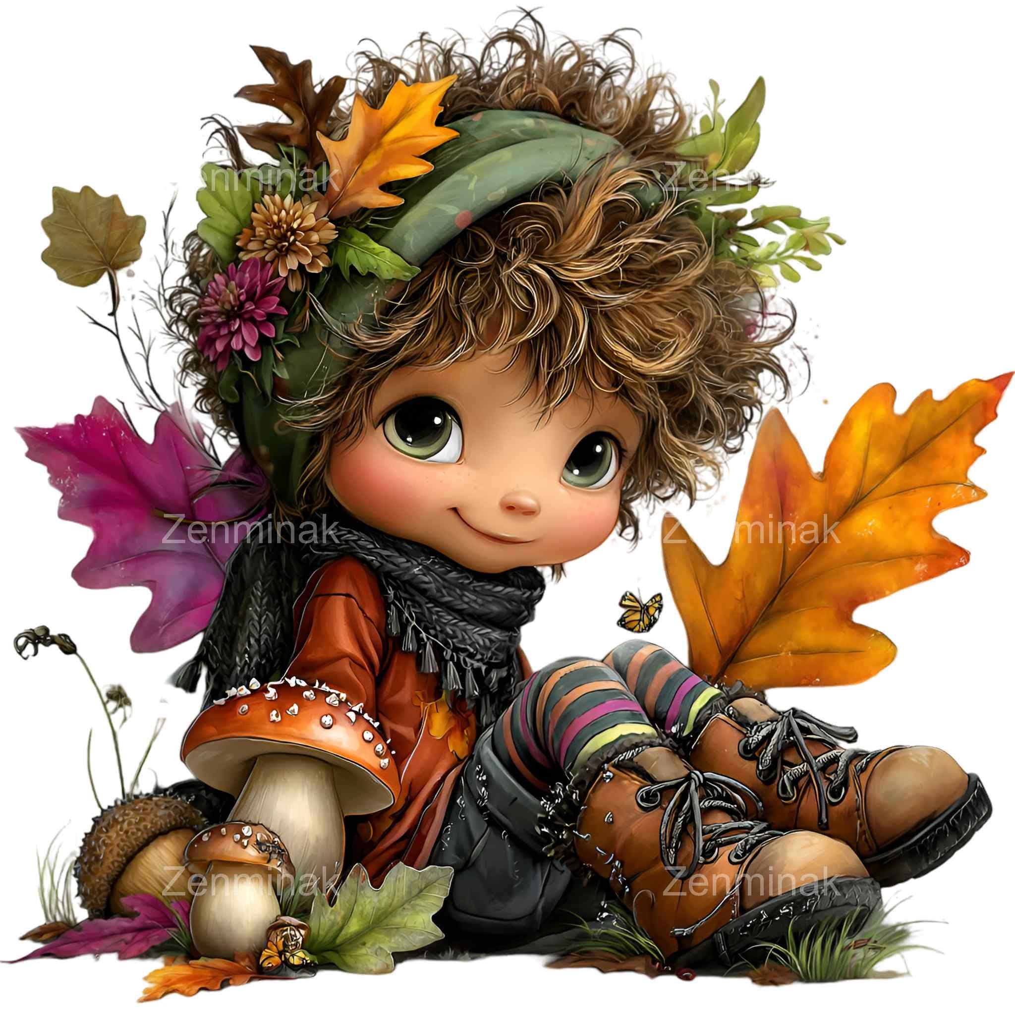 15 PNG Autumn Boy Clipart – Woodland Child PNG – Fall Harvest Digital ...