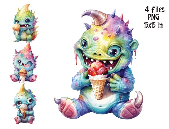 Cute Baby Monsters Clipart