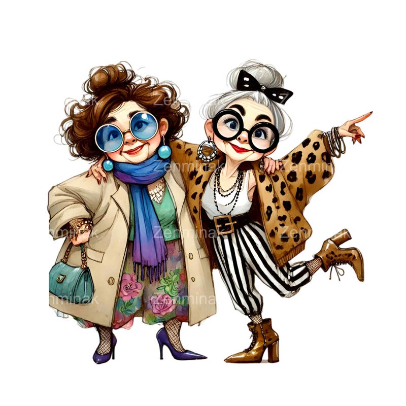 Old Ladies Clip Art Svg - Etsy UK