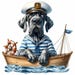 12 PNG Sailor Dane Clipart, Nautical Dog Boat & Seagulls - Etsy