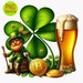 St Patricks Day Clipart Illustration, Clover Clipart, Leprechaun ...