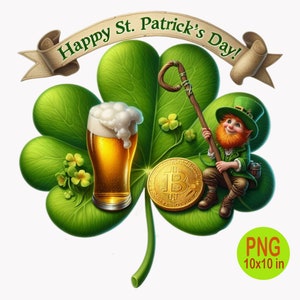 St Patricks Day Clipart Illustration, Clover Clipart, Leprechaun ...