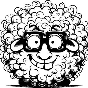 6 SVG Funny Sheep SVG Cut File – Cartoon Nerdy Lamb With Glasses, Bow ...
