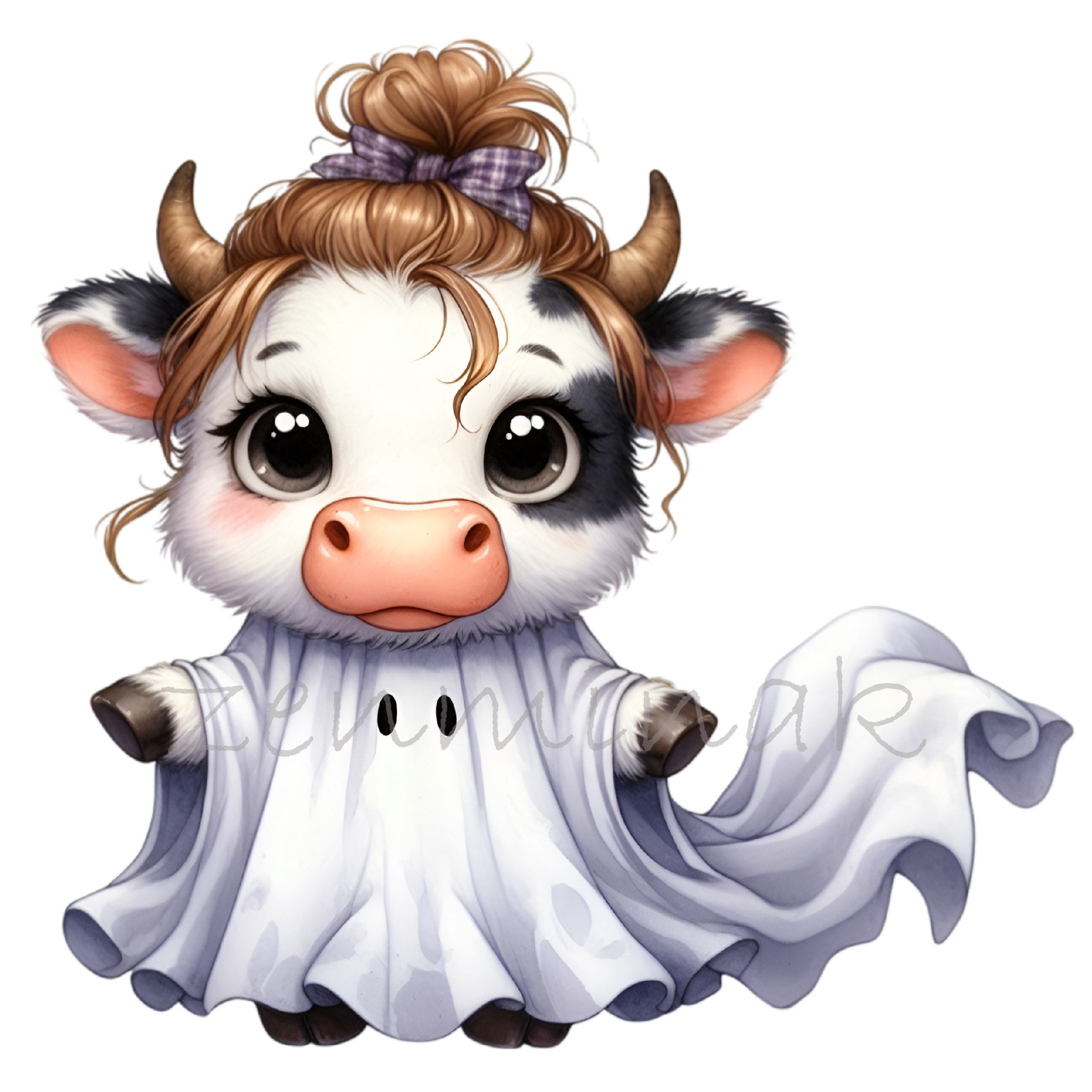 14 PNG Ghost Cow Halloween Clipart, Spooky Highland Heifer - Etsy