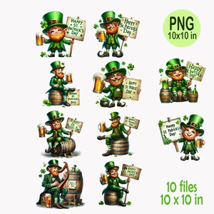 St. Patricks Day Leprechaun PNG Clipart, 10 Happy Leprechaun With Beer ...