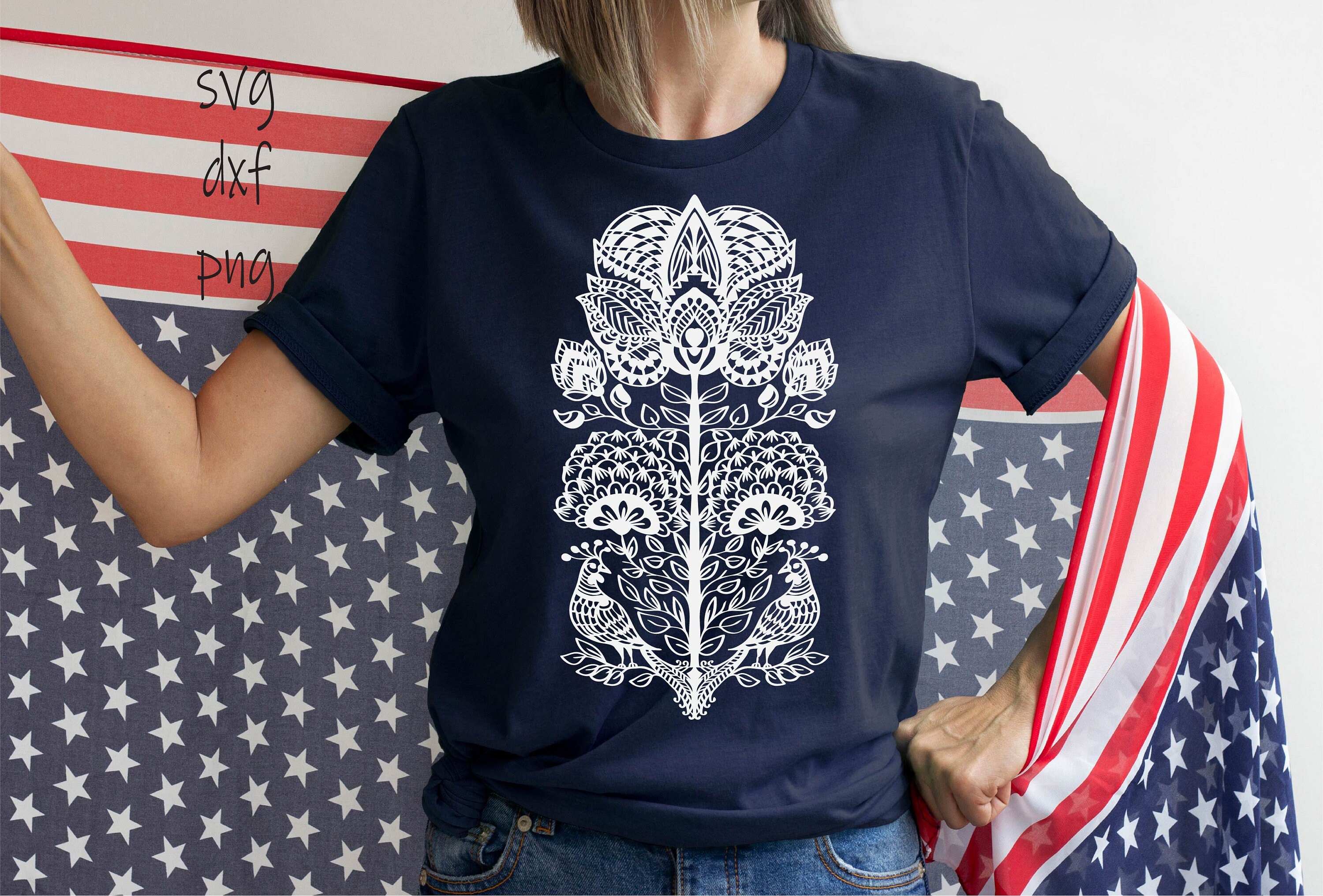 Tree Folk Art Svg Scandinavian Style Nordic Rustic Country - Etsy