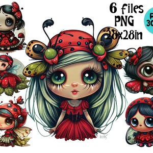Cute Ladybug Watercolor Clipart Illustration PNG - Etsy