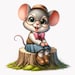 10 Cute Mouse PNG Clip Art, Whimsical Picnic Illustration, Adorable ...