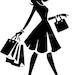 5 Woman Shopping SVG, Chic Silhouette Digital Cut File, Stylish Lady ...